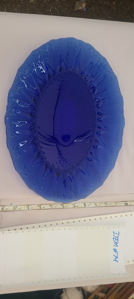 Avon Royal Sapphire Cobalt Blue Glass serving platter, Oval | eBay