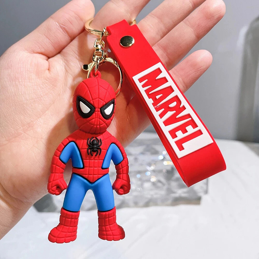 Marvel Characters 3D Rubber Keychain Keyring Bag Charm Car/House Keys ...