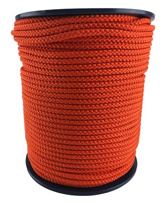 8mm Orange Polypropylene Rope x 30 Metres Braided Poly Line Sailing ...