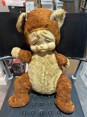 Vintage Rushton Star Creations Teddy Bear Crying rubber face plush 16 ...