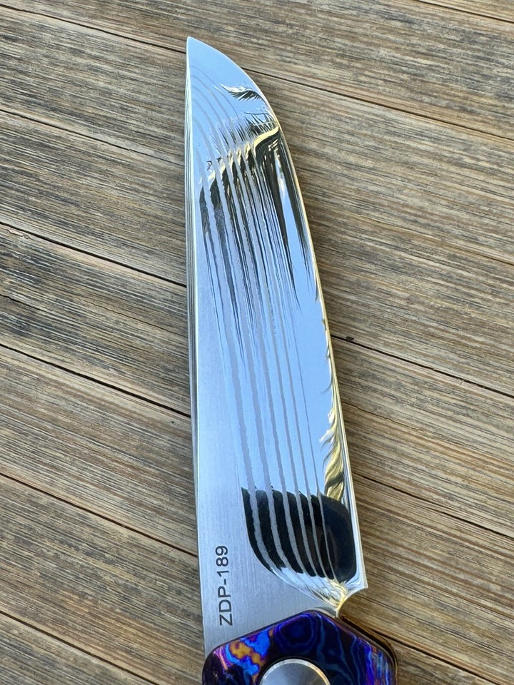 Katsu Knives ZK-T1, Mirror Polished 17 Layer ZDP-189 Blade And Timascus ...
