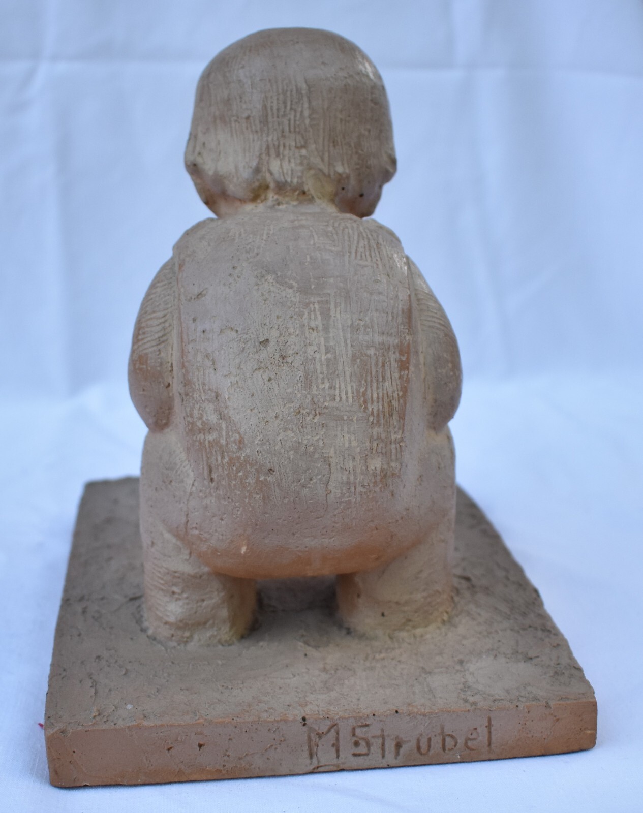 Haeger - M STRUBEL - Wooden Sculpture - BOY WITH TURTLE | eBay