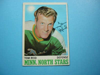 1970/71 O-PEE-CHEE NHL HOCKEY CARD #43 TOM RIED VG+ NICE!! AUTO ...