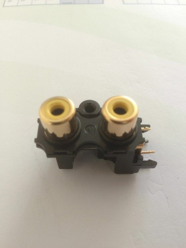 TWIN PHONO SOCKETS GOLD PLATED (JALCO) X 2PCS | eBay