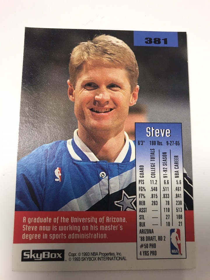 1992-93 SkyBox Orlando Magic Basketball Card #381 Steve Kerr | eBay