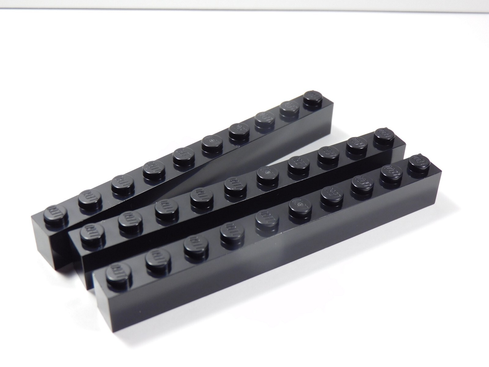LEGO 3 Black 1x10 Bricks H12 | eBay