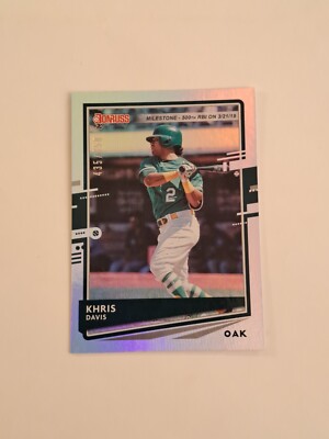 Khris Davis 2020 Donruss Baseball - STAT LINE (592/650) - Oakland ...