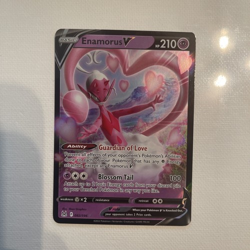 Enamorus V 082/196 - Lost Origin - Ultra Rare Holo Pokemon Card Near ...