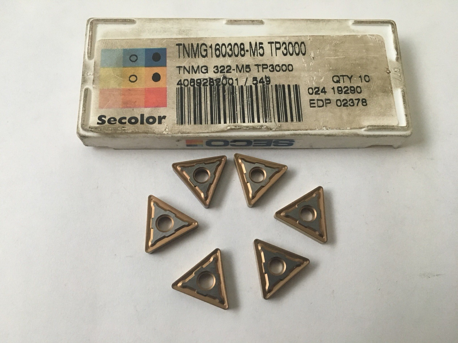Seco Carbide Inserts TNMG160308-M5 TP3000 Quantity 6 | eBay