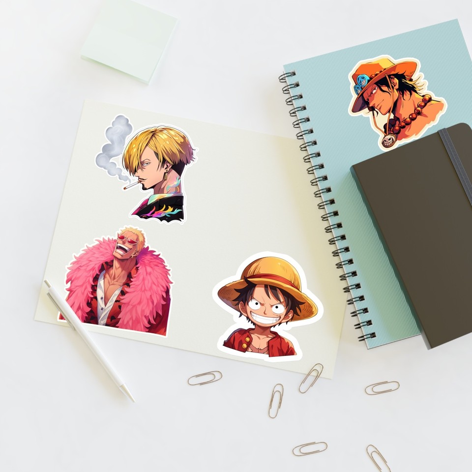 One Piece Anime Sticker Sheet – Crew Vinyl for Fans & Otaku Collectors ...
