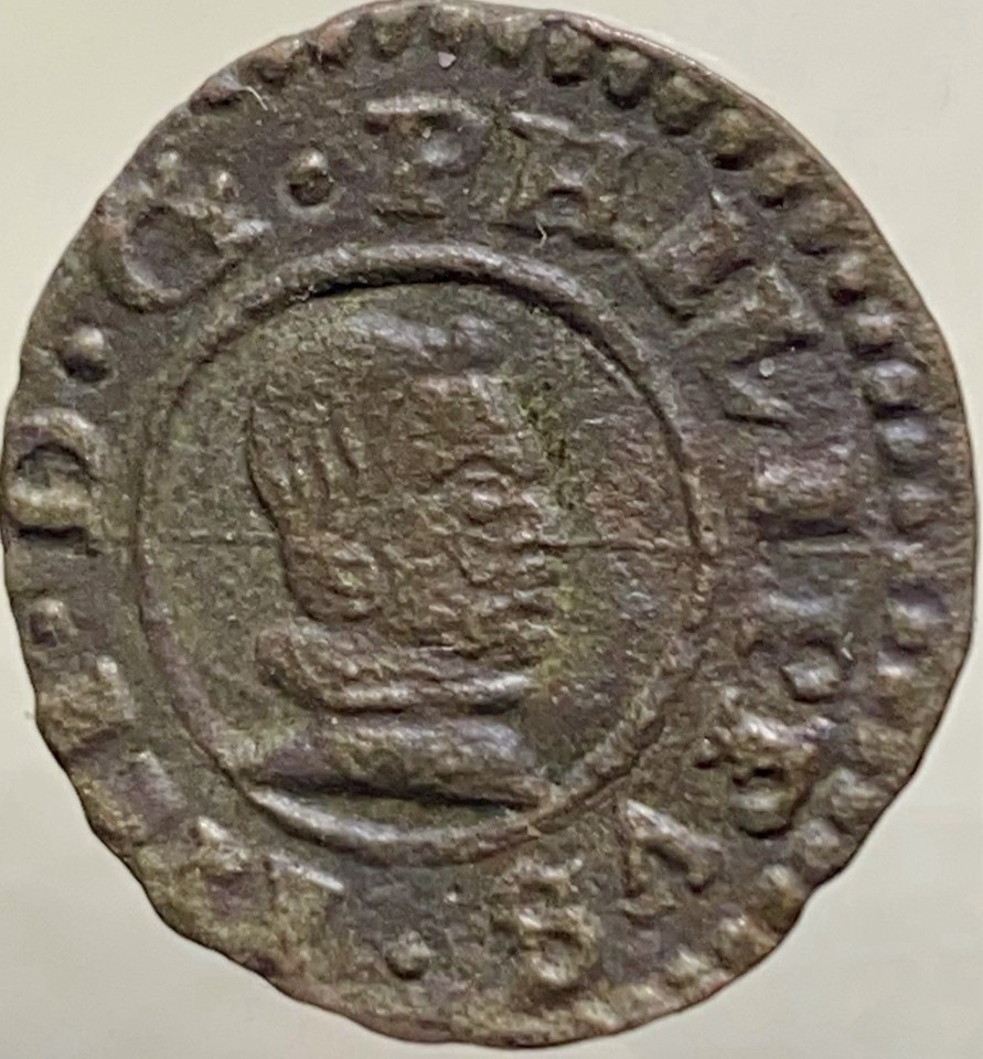 1661 Coin Spanish Empire 8 Maravedis King Philip IV 360 Years Old ...