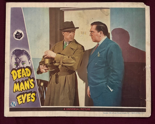 DEAD MAN'S EYES LOBBY CARD 1944 LON CHANEY THOMAS GOMEZ | eBay