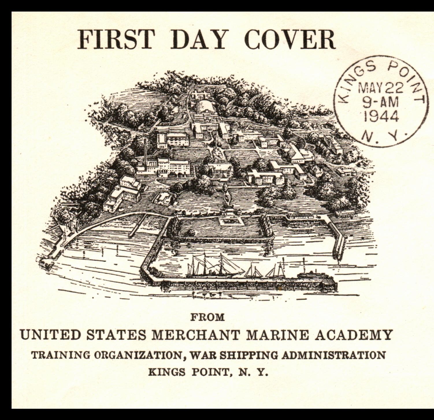 923 Steamship, 1st cachet Merchant Marine FDC, Typed Address, Open Flap ...