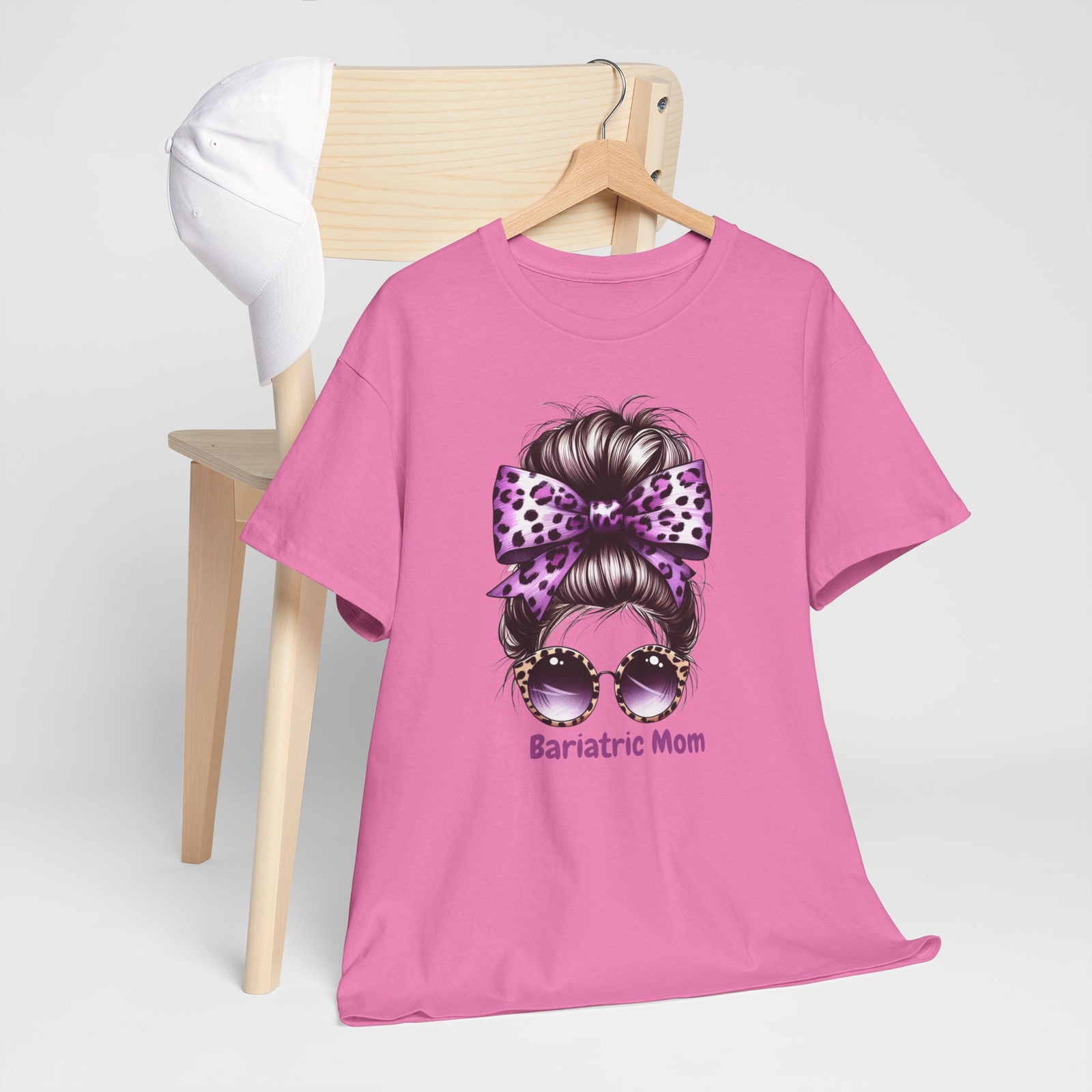 Bariatric Surgery Bariatric Mom Purple Leopard Print T-Shirt, Weight ...