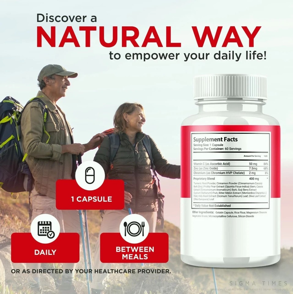 Gluco Bio Blood Sugar Balance Pills, GlucoBio Heart Health Caps 60ct ...