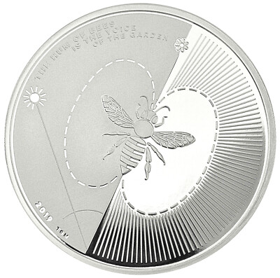Silver Bee Proof Silver Coin Bee 2019 1 OZ 9999 Silver Bullion Coin W ...