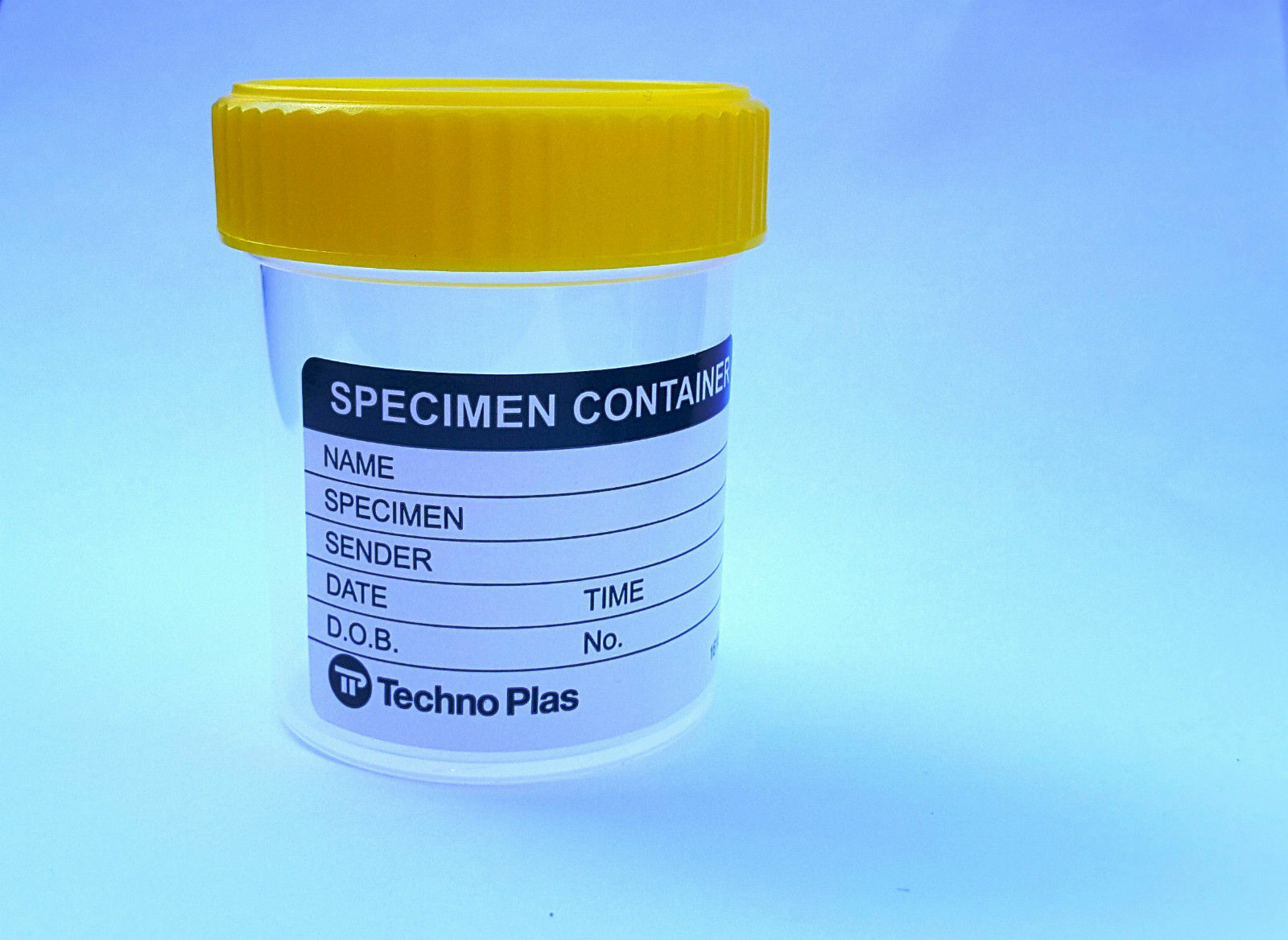 70ml SPECIMEN CONTAINERS JARS CUPS LEAKPROOF ID LABEL YELLOW LID 100Pcs ...