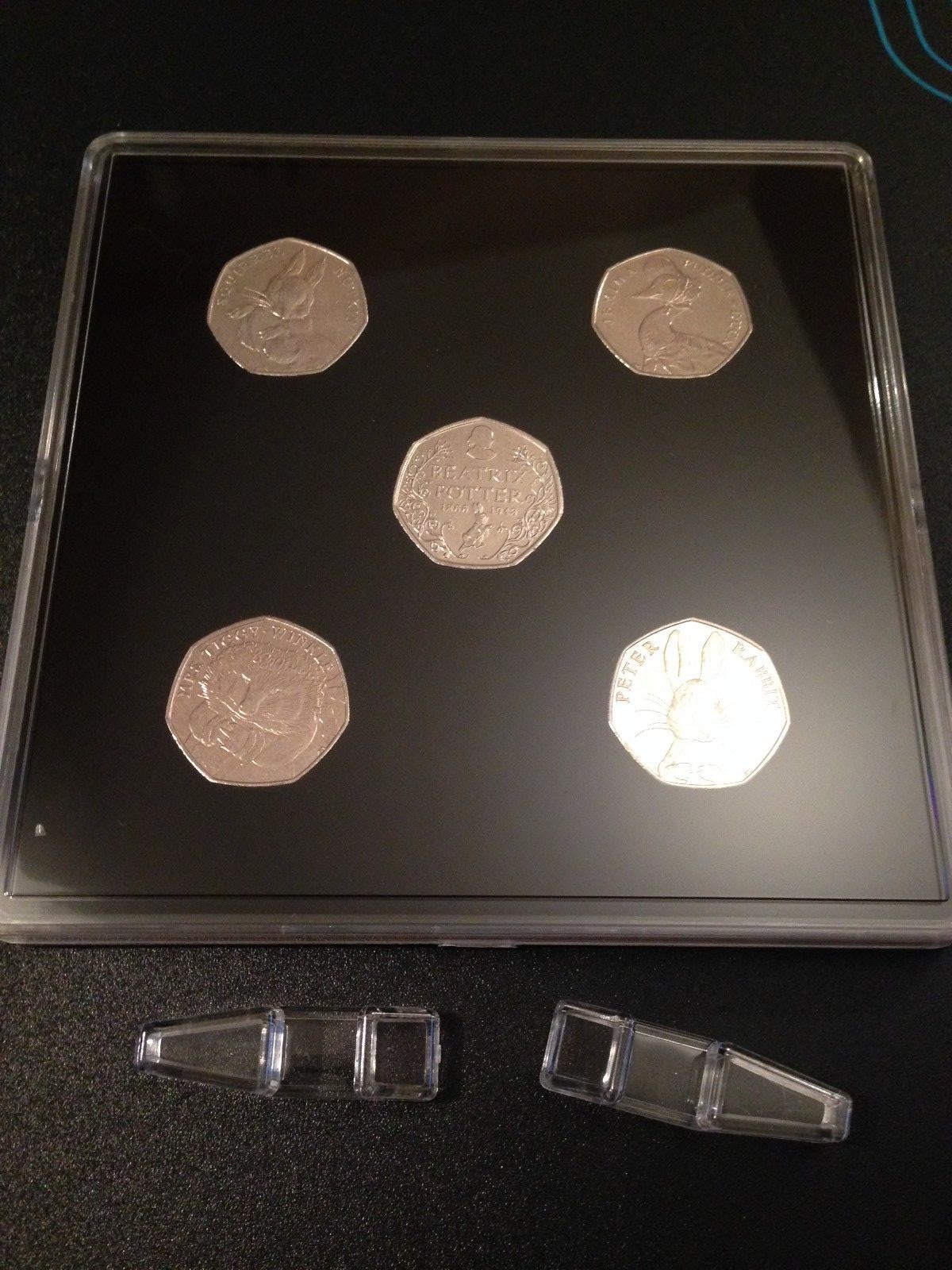 ACRYLIC COIN DISPLAY CASE,TRAY FOR BEATRIX POTTER 2016,2017,2018 50p ...