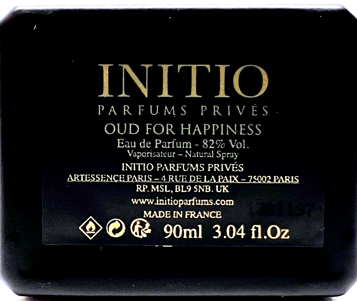 INITIO OUD FOR HAPPINESS EAU DE PARFUM SPRAY UNISEX 3.04 Oz / 90 ml ...