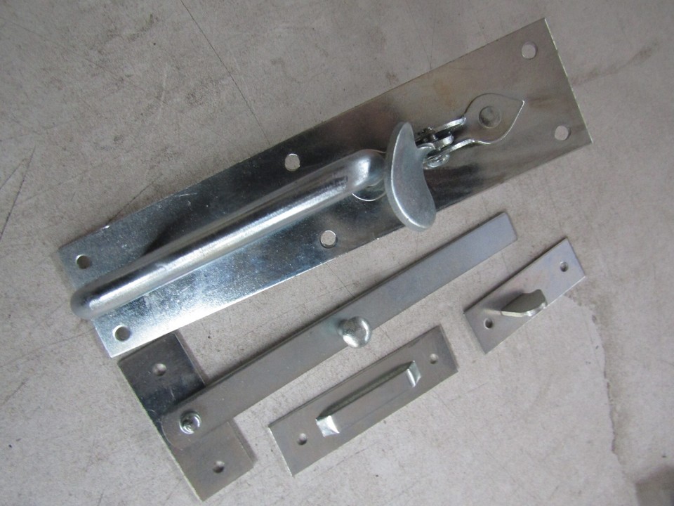 GATE LATCH HANDLE Galvanised BZP Suffolk External Door Thumb Lock Catch ...