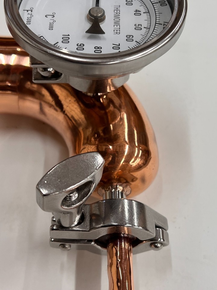 2" Copper Pot Still Head with condenser - fits beer keg or moonshine ...