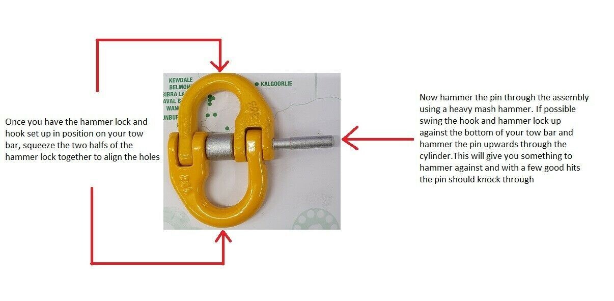 'THE ORIGINAL' VEHICLE SAFETY CHAIN HOOK SET - 6MM - 2 TON CAPACITY ...
