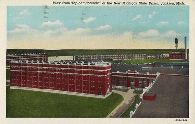 1947 Postcard - Top of Rotunda - New Michigan State Prison - Jackson MI ...