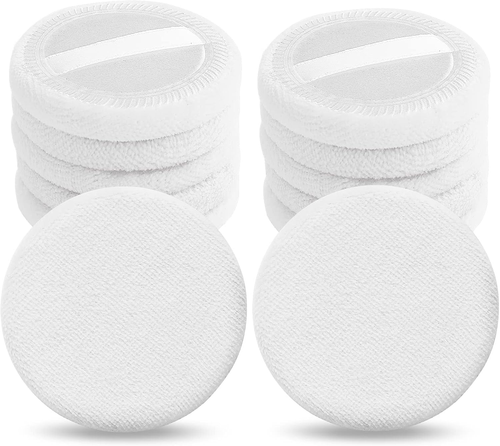 Loose Powder Sponge 12 Pieces round Velour Face Makeup Compact Body ...