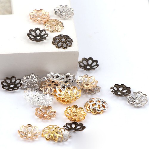 600 Pcs Heart-shaped Bead Hat Jewelry DIY Making Beads Bracelet Caps ...