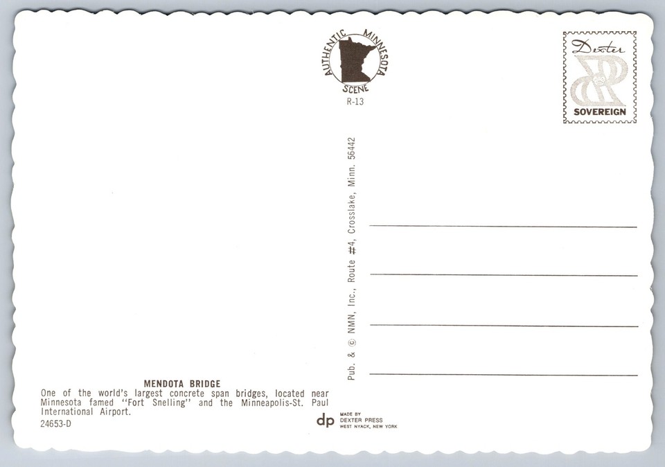 Vintage Postcard- Mendota Bridge near Fort Snelling and Minneapolis ...