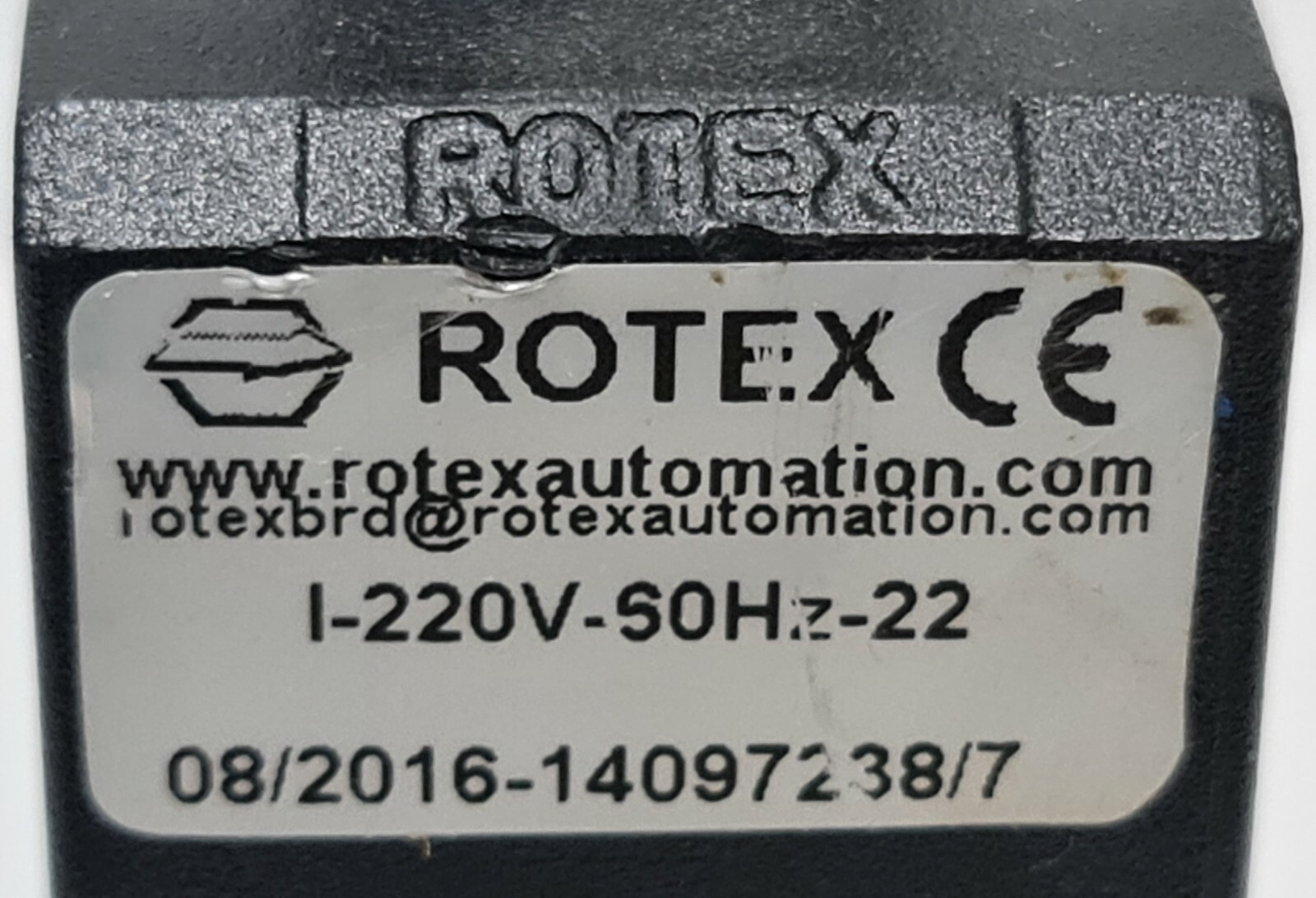 ROTEX AUTOMATION 51450V01-6-2G SOLENOID VALVE 51450V01 w/ COIL I-220V ...