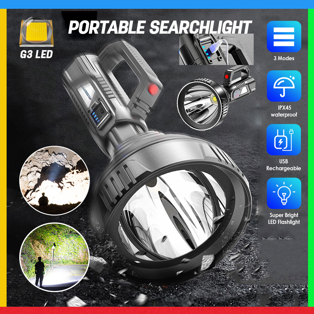 Large Flashlight Or Spotlight Night Saber Handheld 125mm LED 810