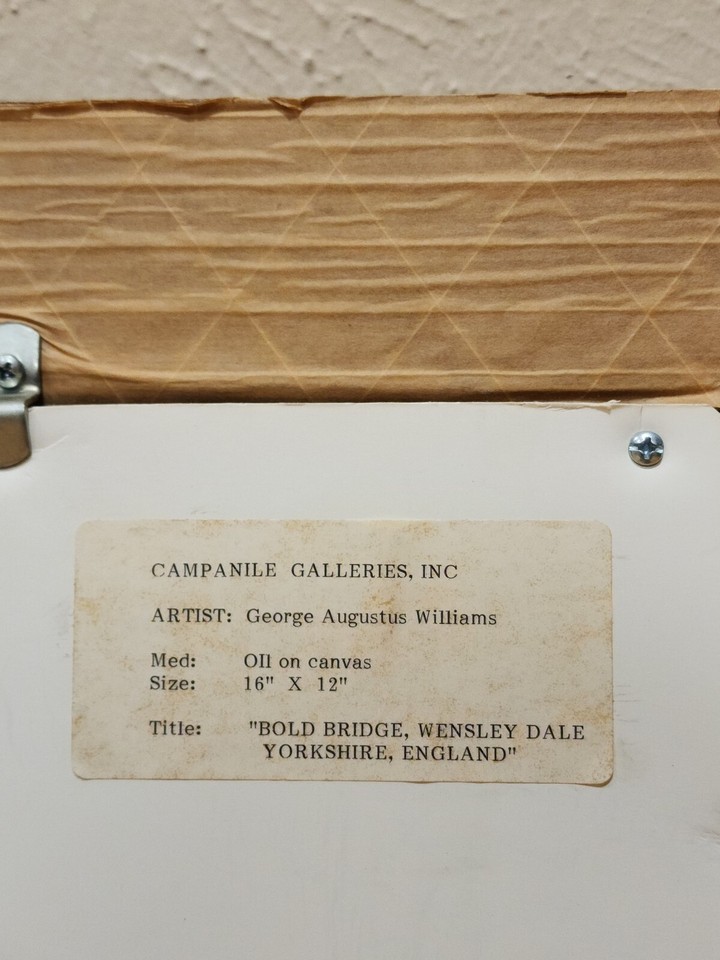 Rare Antique Original Oil Painting By George Augustus Williams "Bold ...