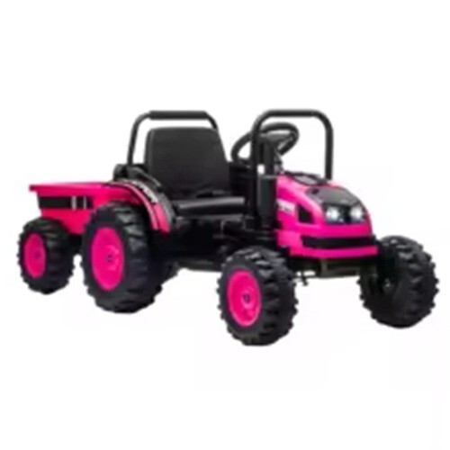 12V Kids Ride on Tractor with Remote Control, Power Wheels Tractor with ...