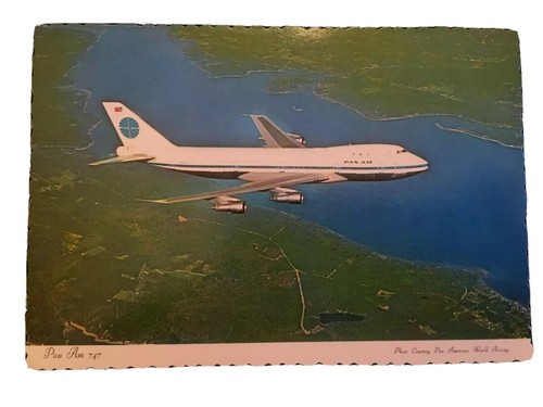 VINTAGE PAN AM 747 POSTCARD 1970 BRAND NEW | eBay