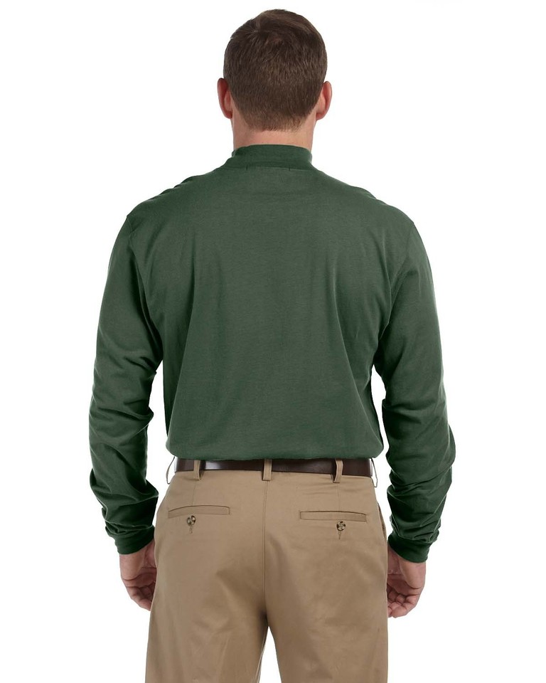 D420 Devon & Jones Sueded Cotton Jersey Mock Turtleneck Long Sleeve ...