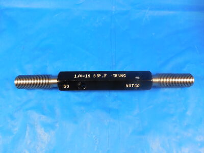1/4 19 BSPF TRUNCATED SET PIPE THREAD PLUG GAGE .25 GO NO GO PD'S ...