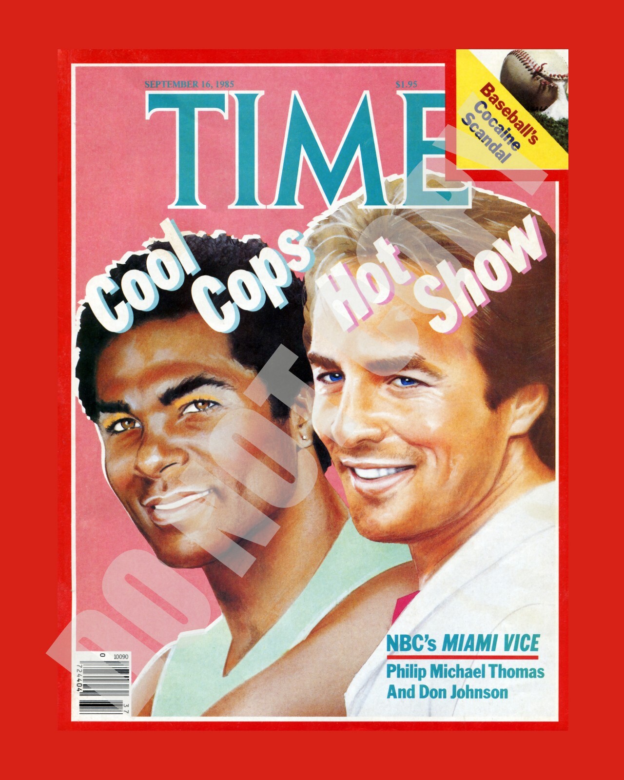 1985 Miami Vice Cover Time Magazine Don Johnson Thomas 8x10 Photo | eBay