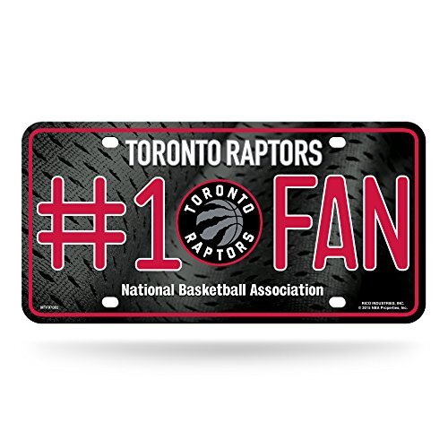 NBA Toronto Raptors #1 Fan Metal License Plate Tag, 6 x 11.5-inches ...