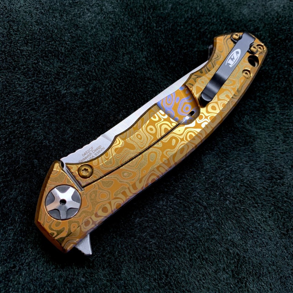 Zero Tolerance ZT 0452CF Plain Edge Folder BWL bronze Flomascus Ano ...