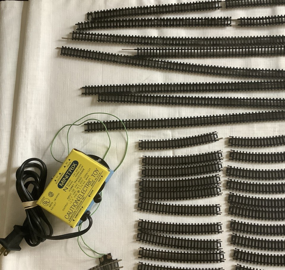 Large Lot of Atlas N Scale Train Track Pieces Straight Curved Flex + | eBay