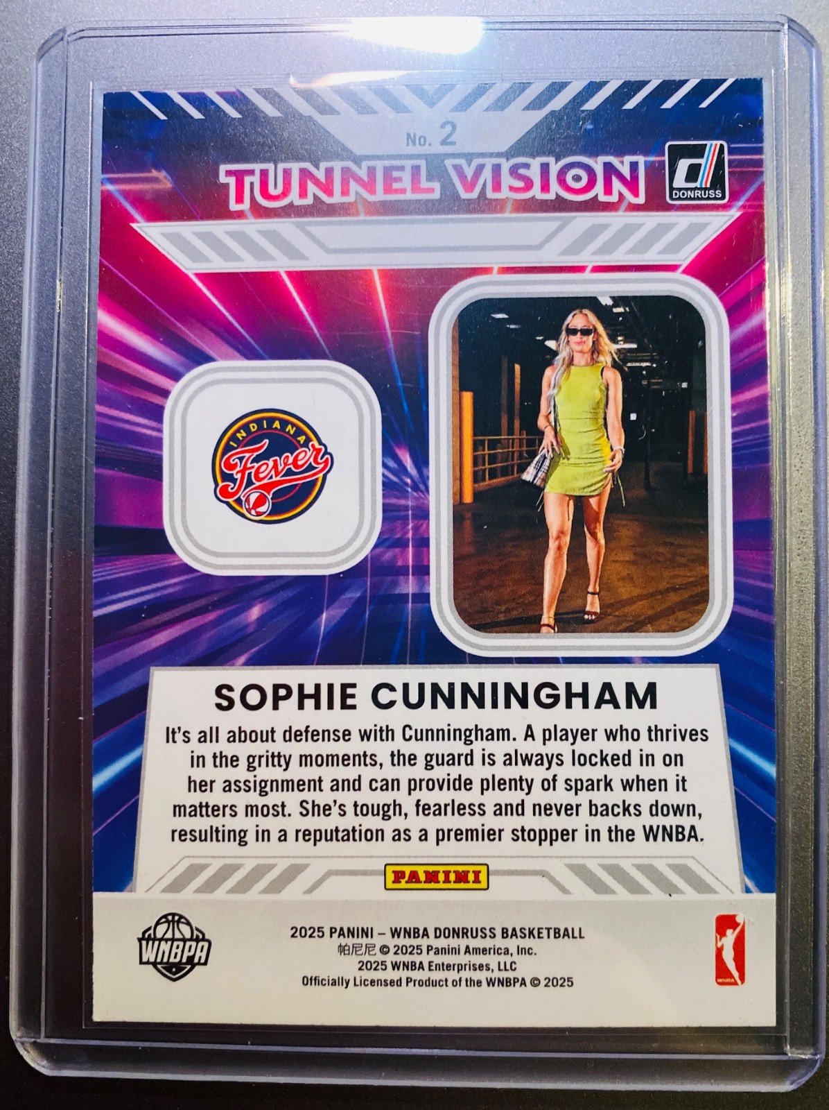 2025 Panini Donruss WNBA Sophie Cunningham TUNNEL VISION DIAMOND LASER ...
