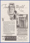 Vintage 1934 PHILCO 16X All-Wave Tube Radio Lowboy Highboy 1930's Print ...