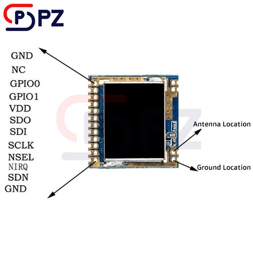 Mini 433Mhz SI4463 2000M Remote Wireless Transceiver Module With Spring ...