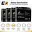4 Pack | 12V 18Ah SLA AGM Battery for Scooter Battery D5745 40648 wp18 ...