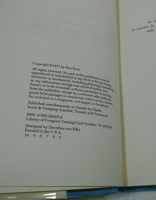 Exiled from Earth by Ben Bova (1971, Hardcover) for sale online | eBay