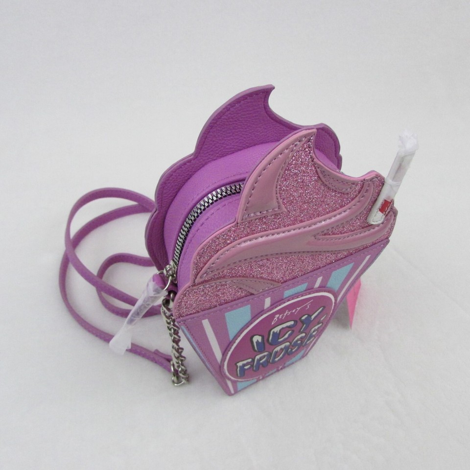 Betsey Johnson Icey Frose Purple Pink Ice Cream Crossbody Purse ...