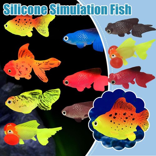 Aquarium Artificial Luminous Lionfish Fish Tank Landscape Silicone Fake ...