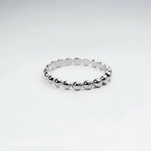 Sterling Silver 925 Ball Beaded Band Stackable Ring Size P1/2 | eBay Australia