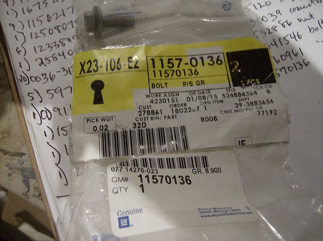 Genuine GM Air Deflector Bolt 11570136 for sale online | eBay